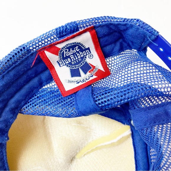 Vintage | Accessories | Vintage Pbr Pabst Blue Ribbon Beer Logo Hat Cap ...